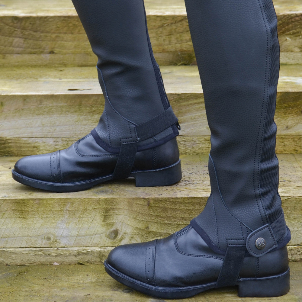 Hy Equestrian - Hy Equestrian Children's Synthetic Combi Leather Chaps
